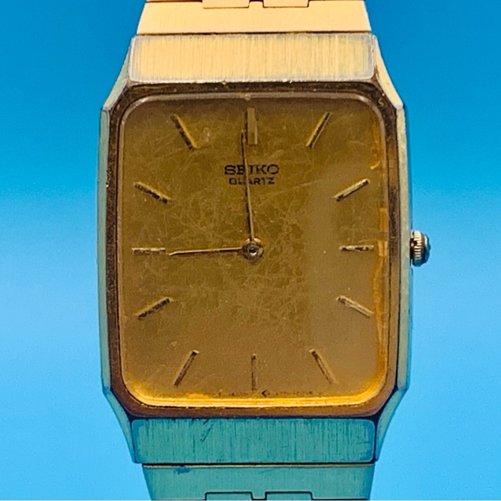 SEIKO 5Y30-5009 Vintage Tank Style Men’s Quartz Brace… - Gem